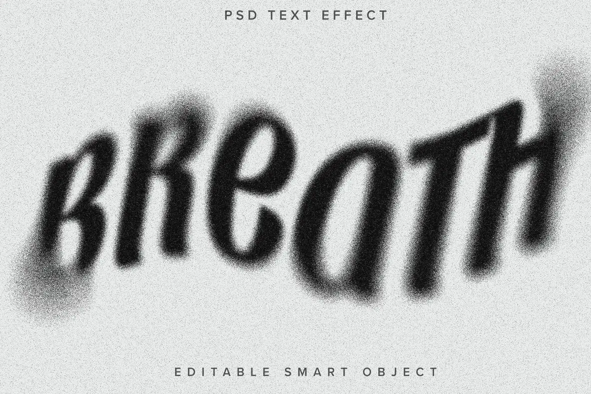Grunge Dissolving Text Effect Mockup - YouWorkForThem