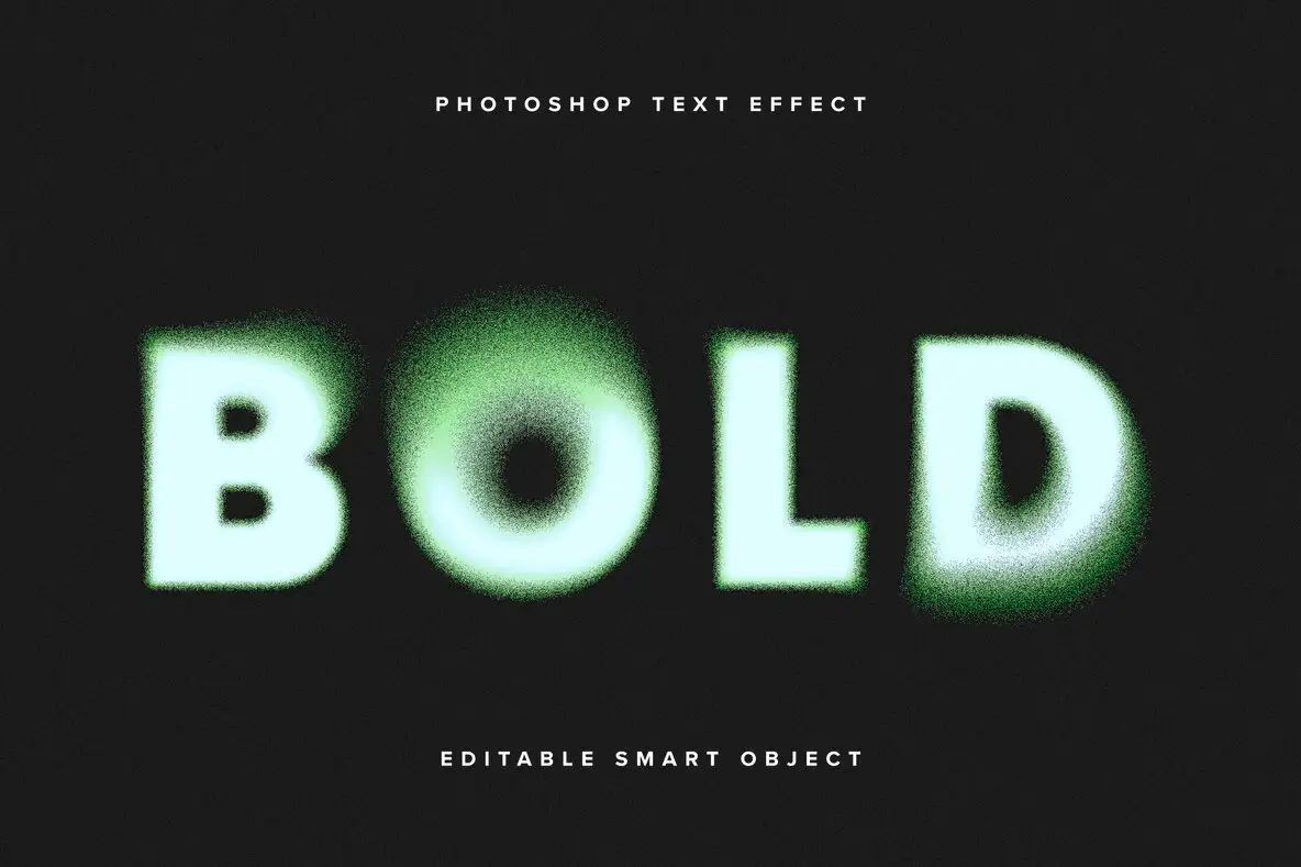 Green Dissolving Text Effect Mockup - YouWorkForThem