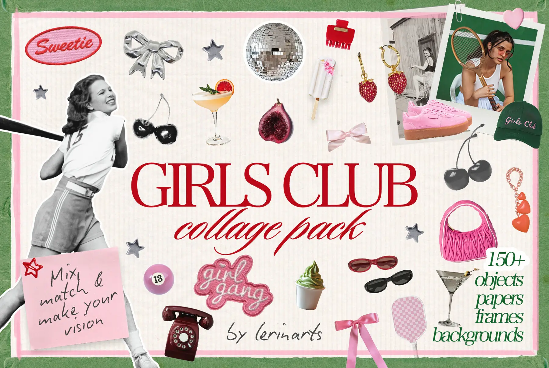 Girls Club collage pack Objects - YouWorkForThem