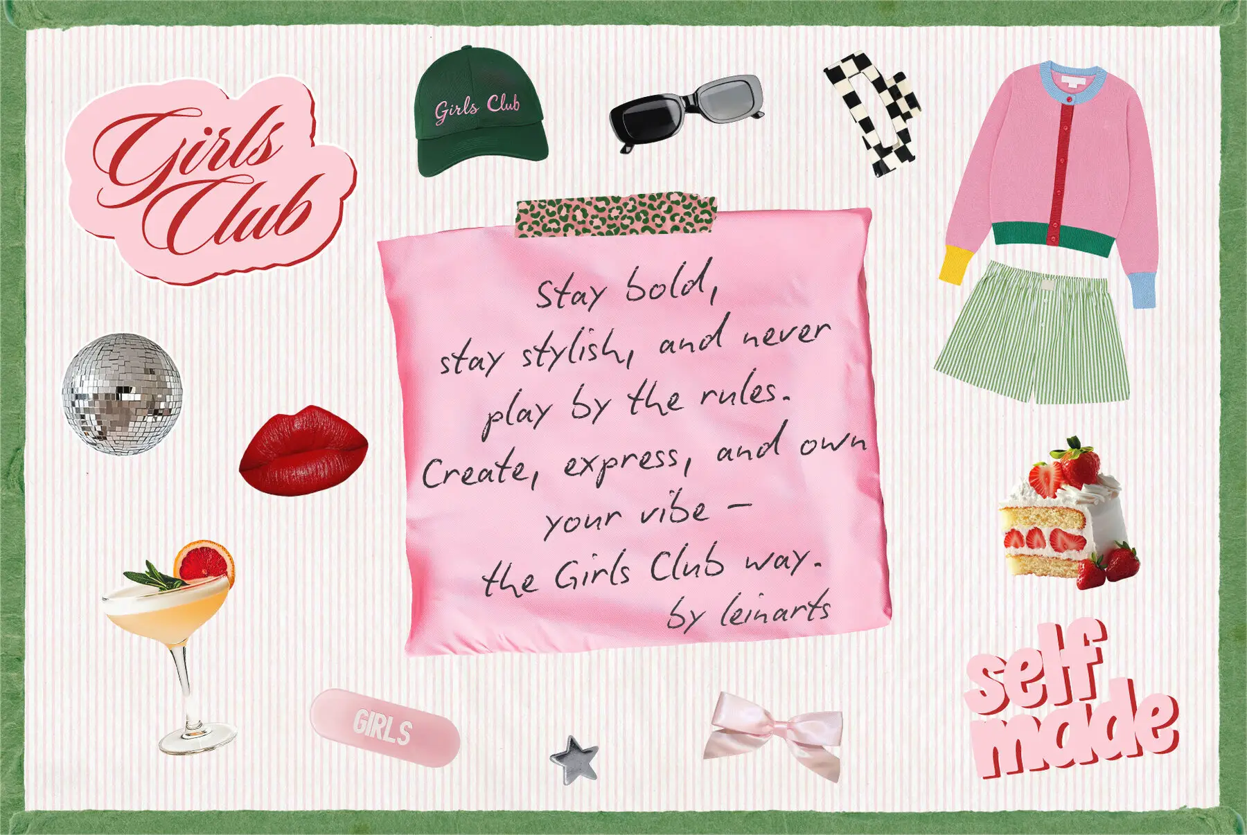 Girls Club collage pack Objects - YouWorkForThem