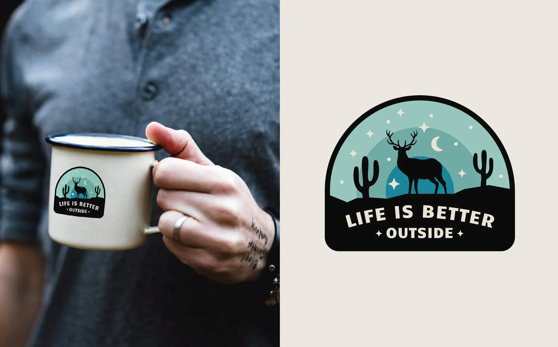 Outdoor Adventure Badges Logos - YouWorkForThem