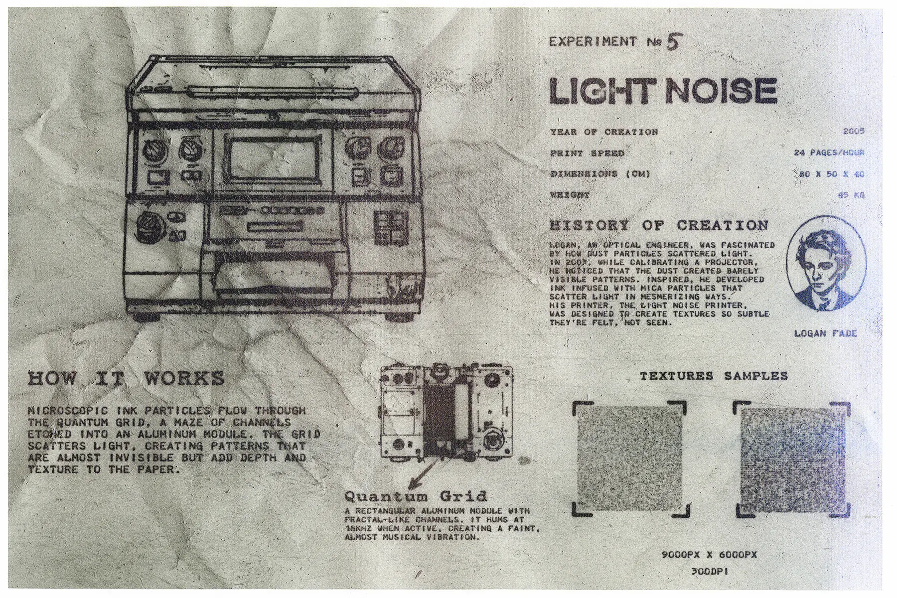 Light Noise Printer Texture Graphics - YouWorkForThem