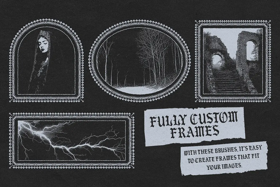 Illustrator Frames Brushes - YouWorkForThem