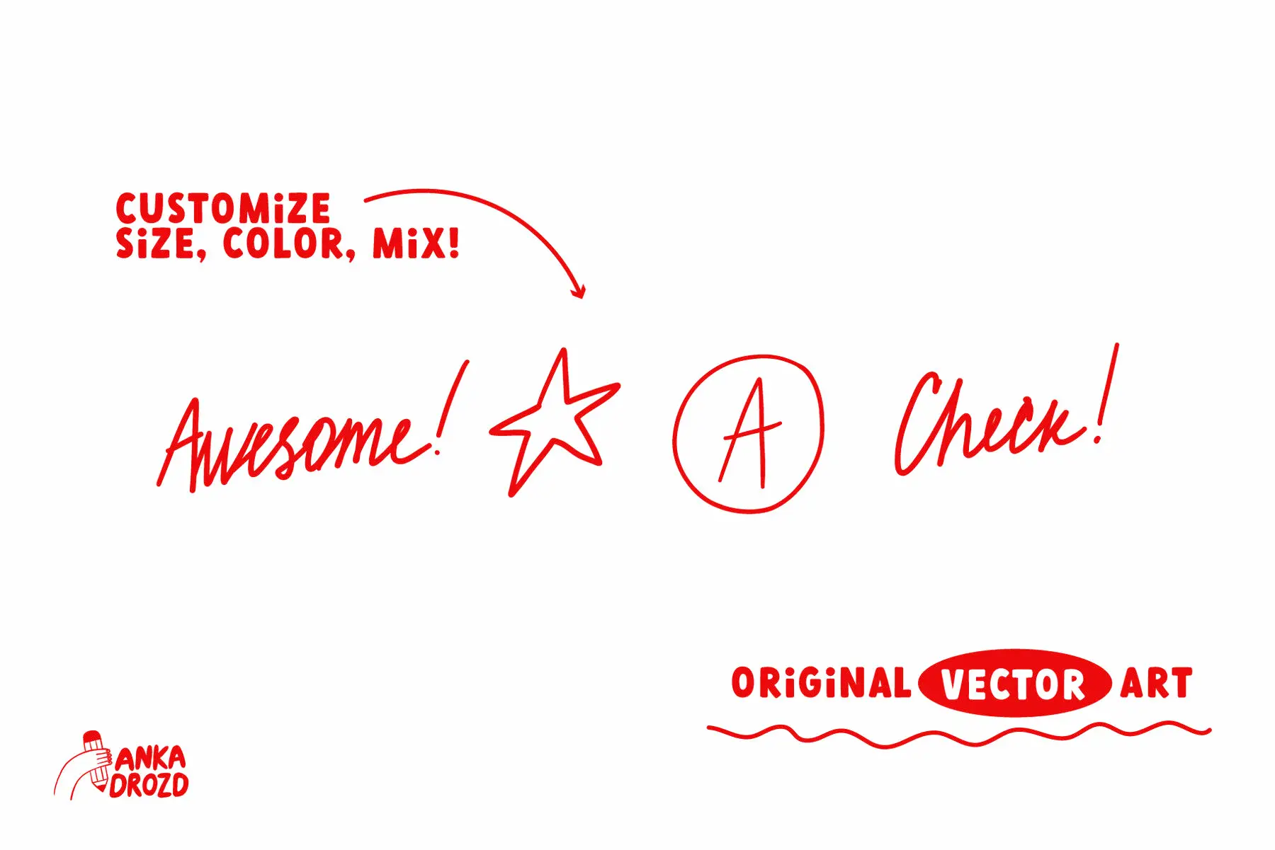 Grade School Exam Mark Graphics - YouWorkForThem