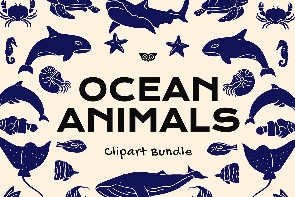 Ocean Animals Clipart Bundle Animals - YouWorkForThem