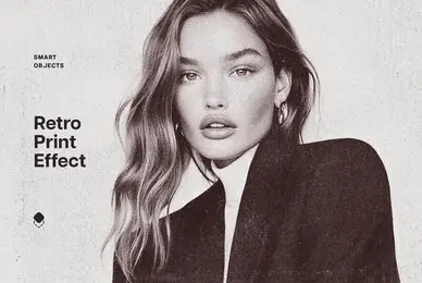 Retro Print Photo Effect - YouWorkForThem