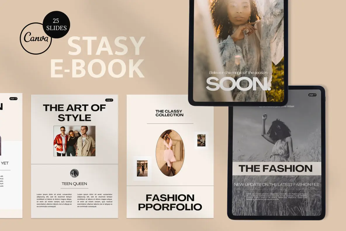 STASY Fashion Ebook Template Graphics - YouWorkForThem