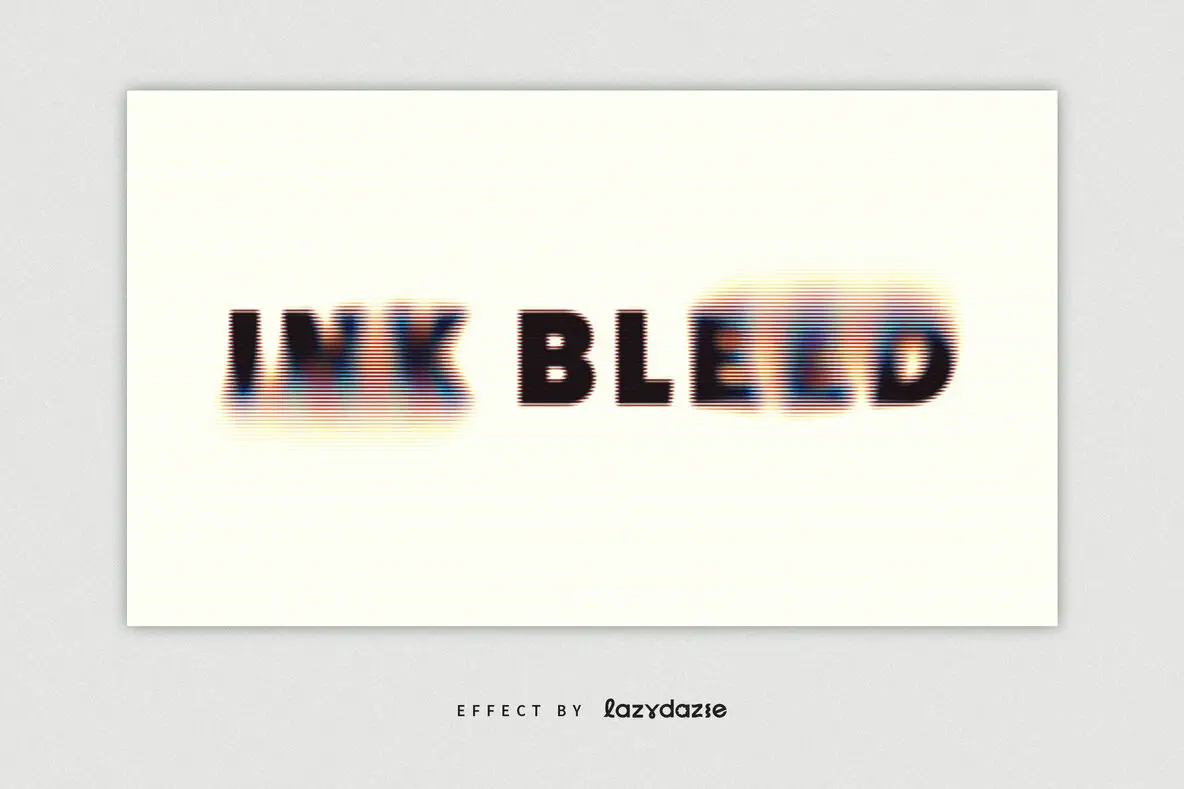 Ink Bleed Text Effect Mockup - YouWorkForThem