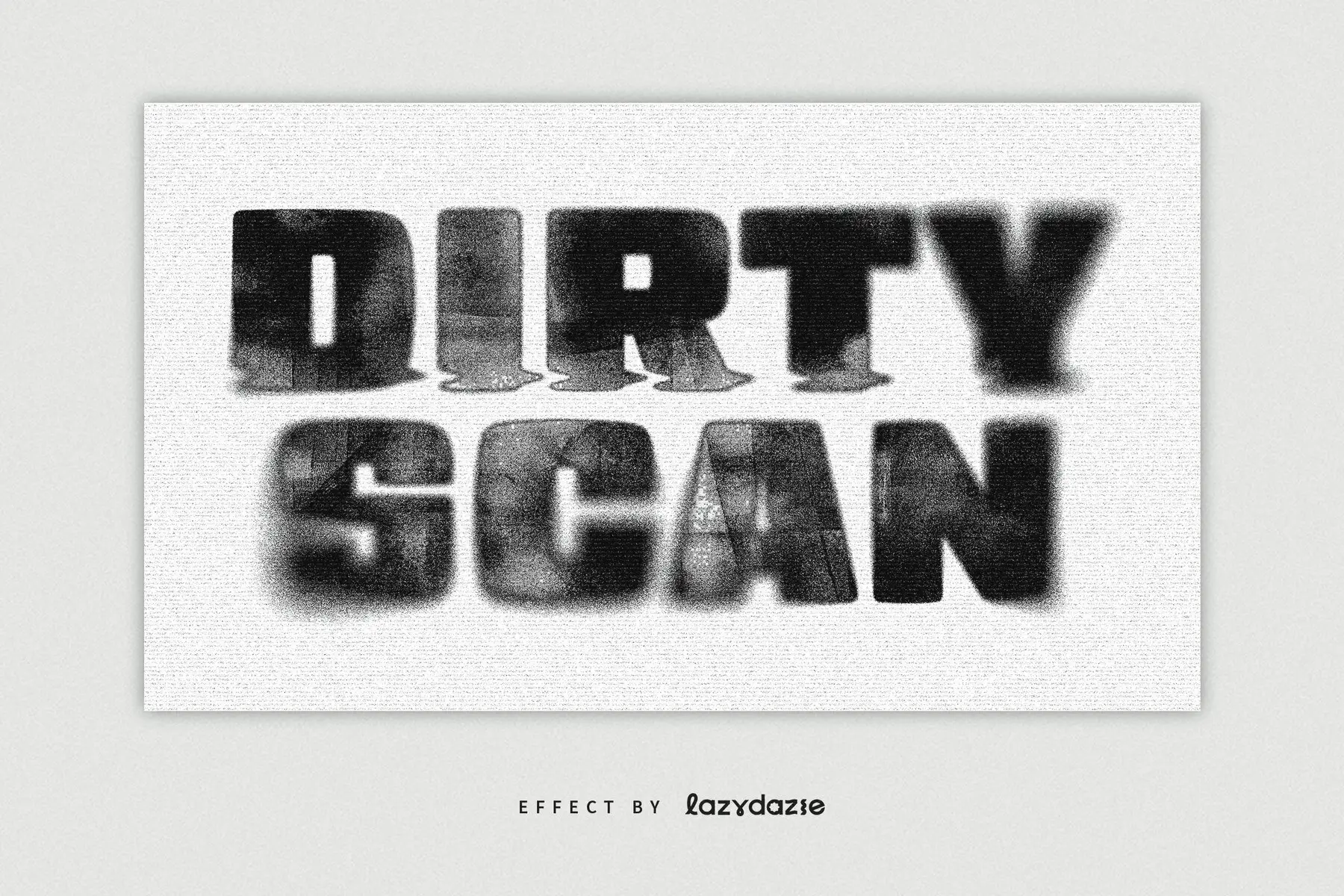 Distorted Scanner Text Effect Mockup - YouWorkForThem