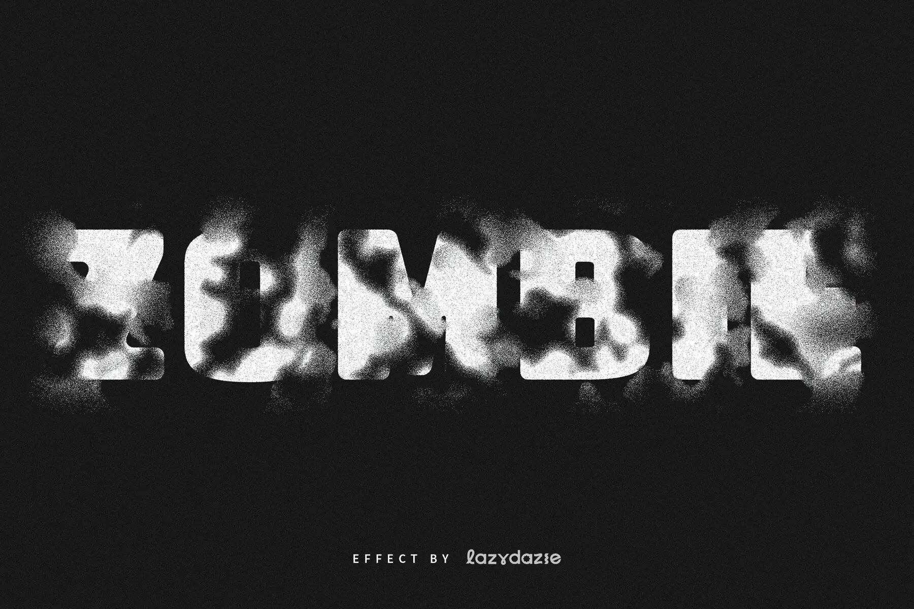 Dissolving Text Effect Mockup - YouWorkForThem