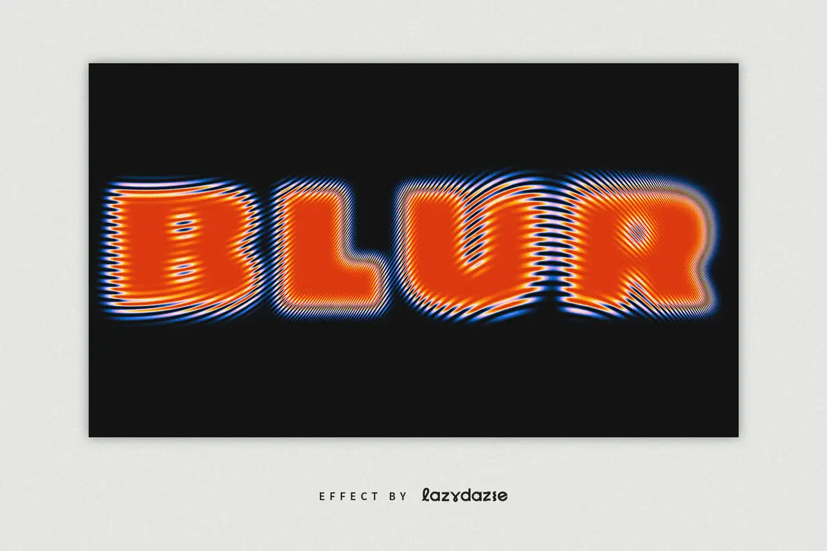 Gradient Warped Text Effect Mockup - YouWorkForThem