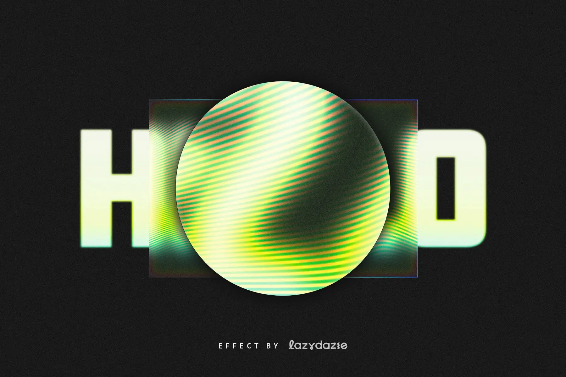 Distortion Window Text Effect Mockup - YouWorkForThem