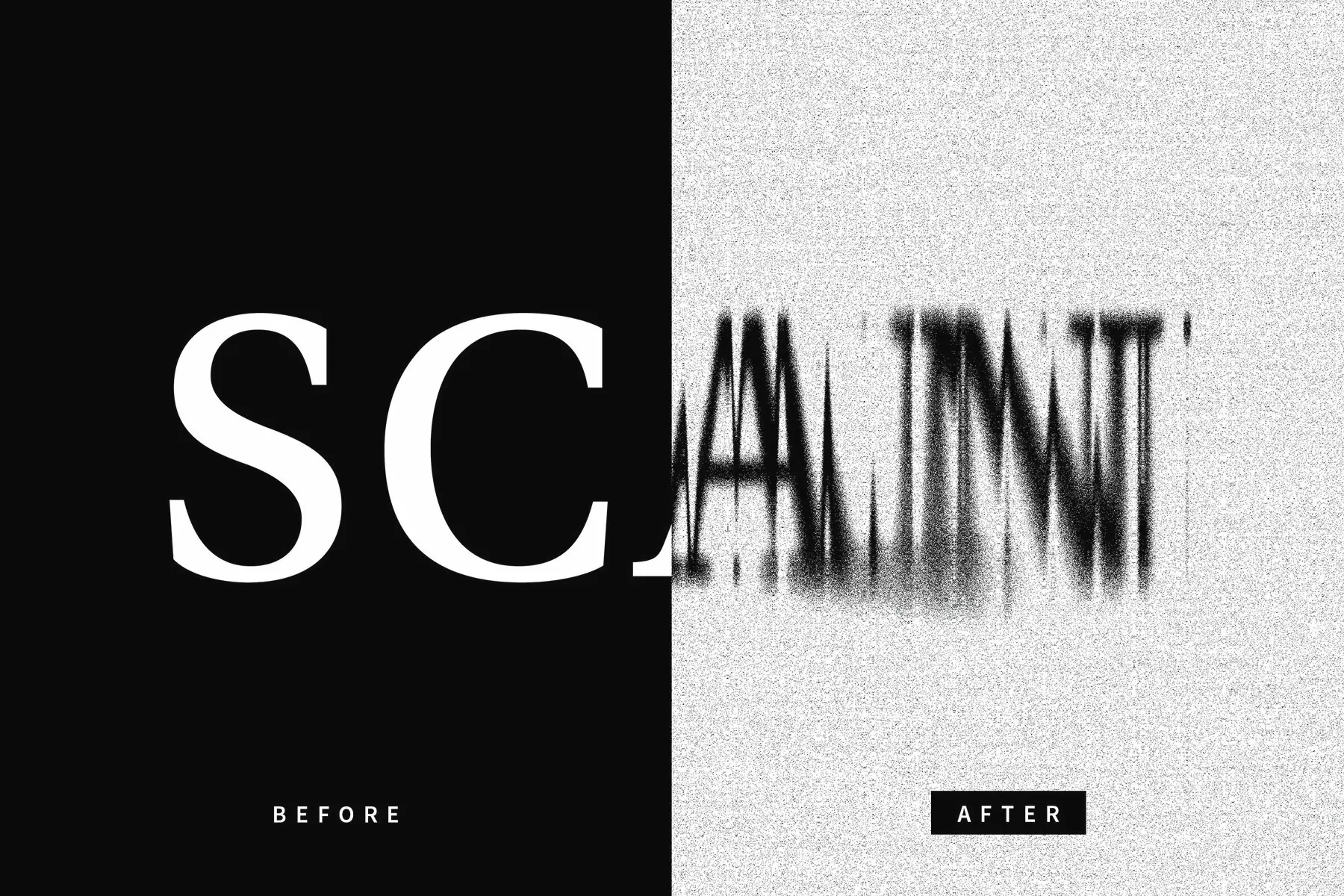 Dissolving Text Effect Mockup - YouWorkForThem