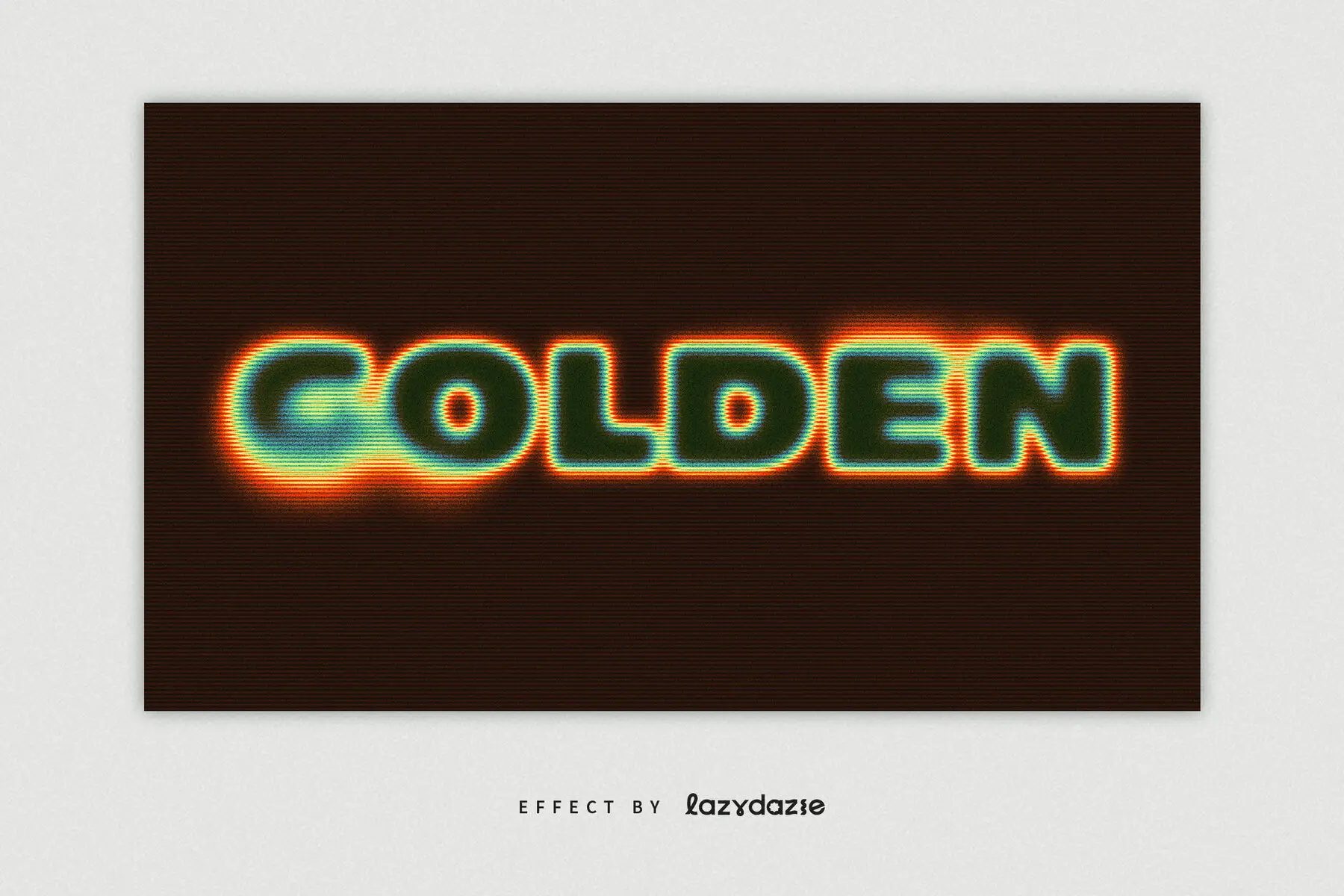 Colourful Dissolving Text Effect Mockup - YouWorkForThem