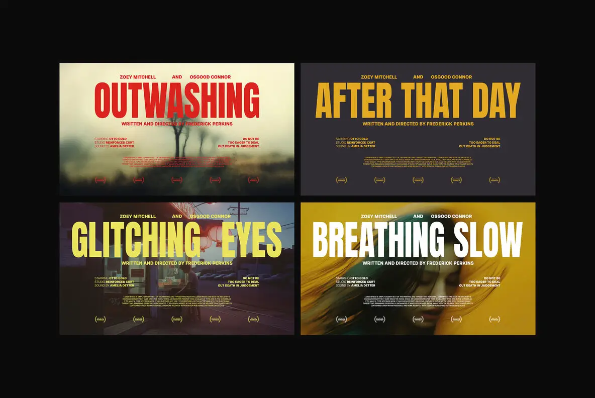 Film Titles Collection Mockups - YouWorkForThem