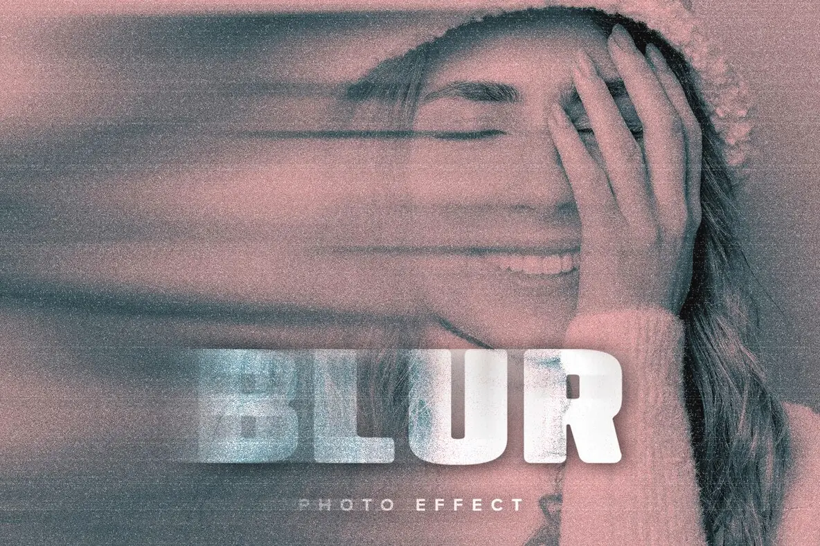 Smudged Image Effect Mockup - YouWorkForThem