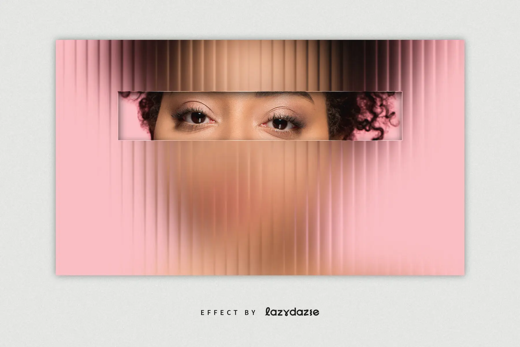 Reeded Glass Distortion Image Effect Mockup - YouWorkForThem