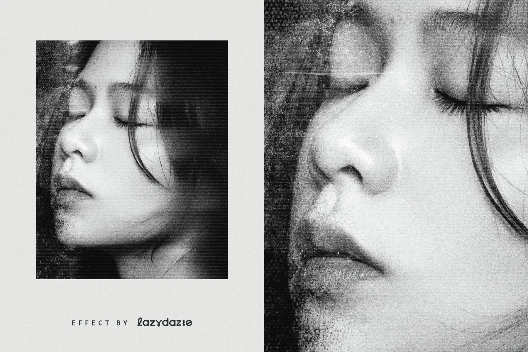 Dirty Scan Image Effect Mockup - YouWorkForThem
