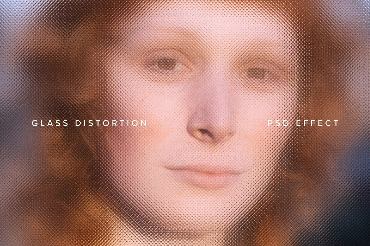 Glass Distortion Image Effect Mockup - YouWorkForThem