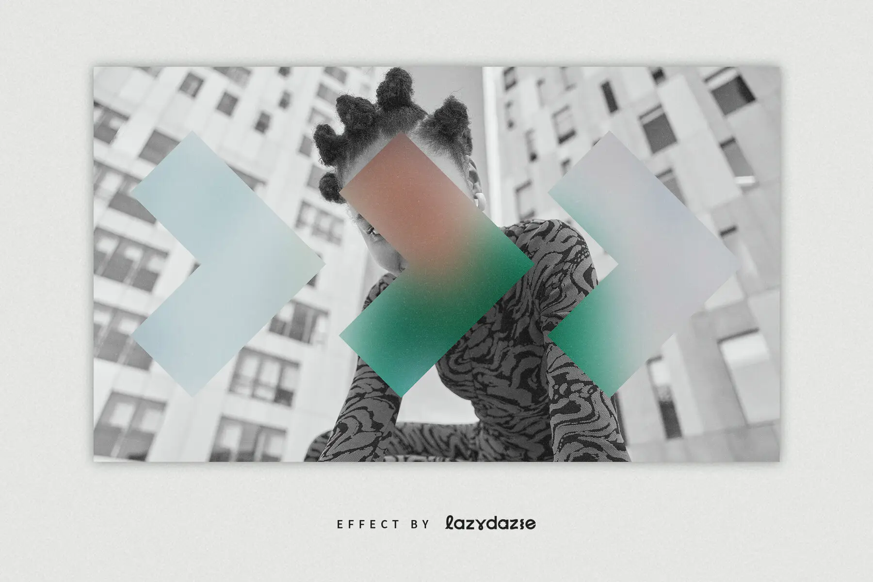 Blur Distortion Image Effect Mockup - YouWorkForThem