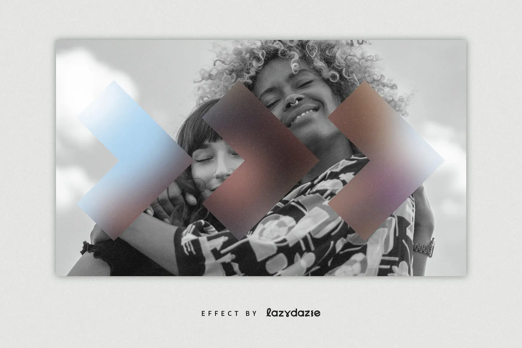 Blur Distortion Image Effect Mockup - YouWorkForThem
