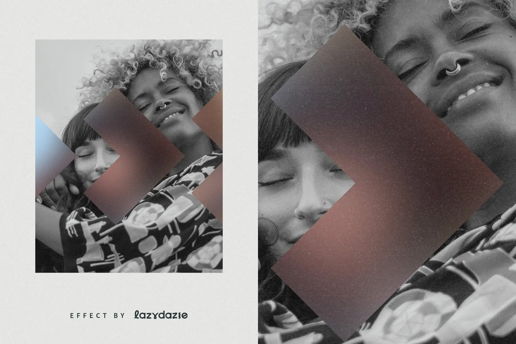 Blur Distortion Image Effect Mockup - YouWorkForThem