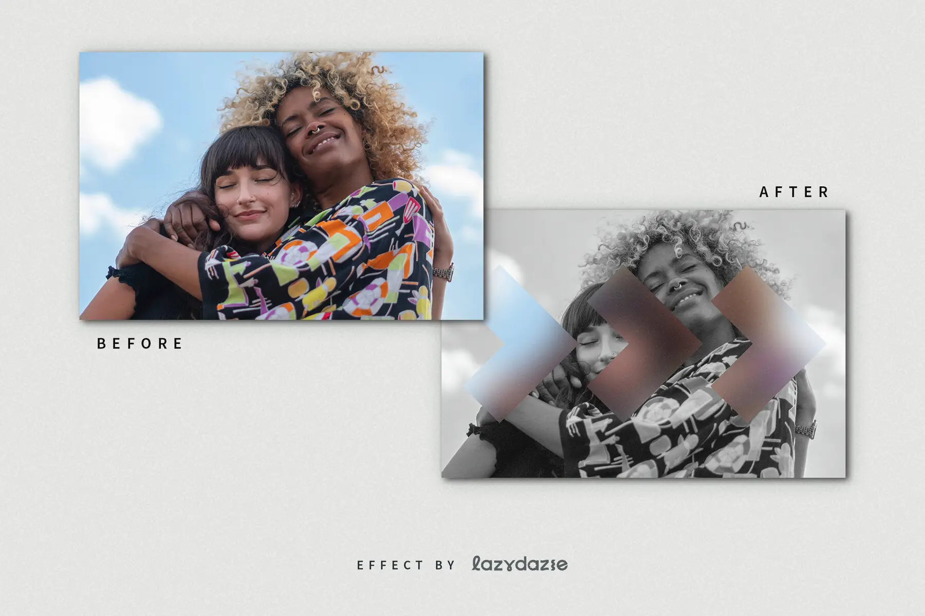 Blur Distortion Image Effect Mockup - YouWorkForThem