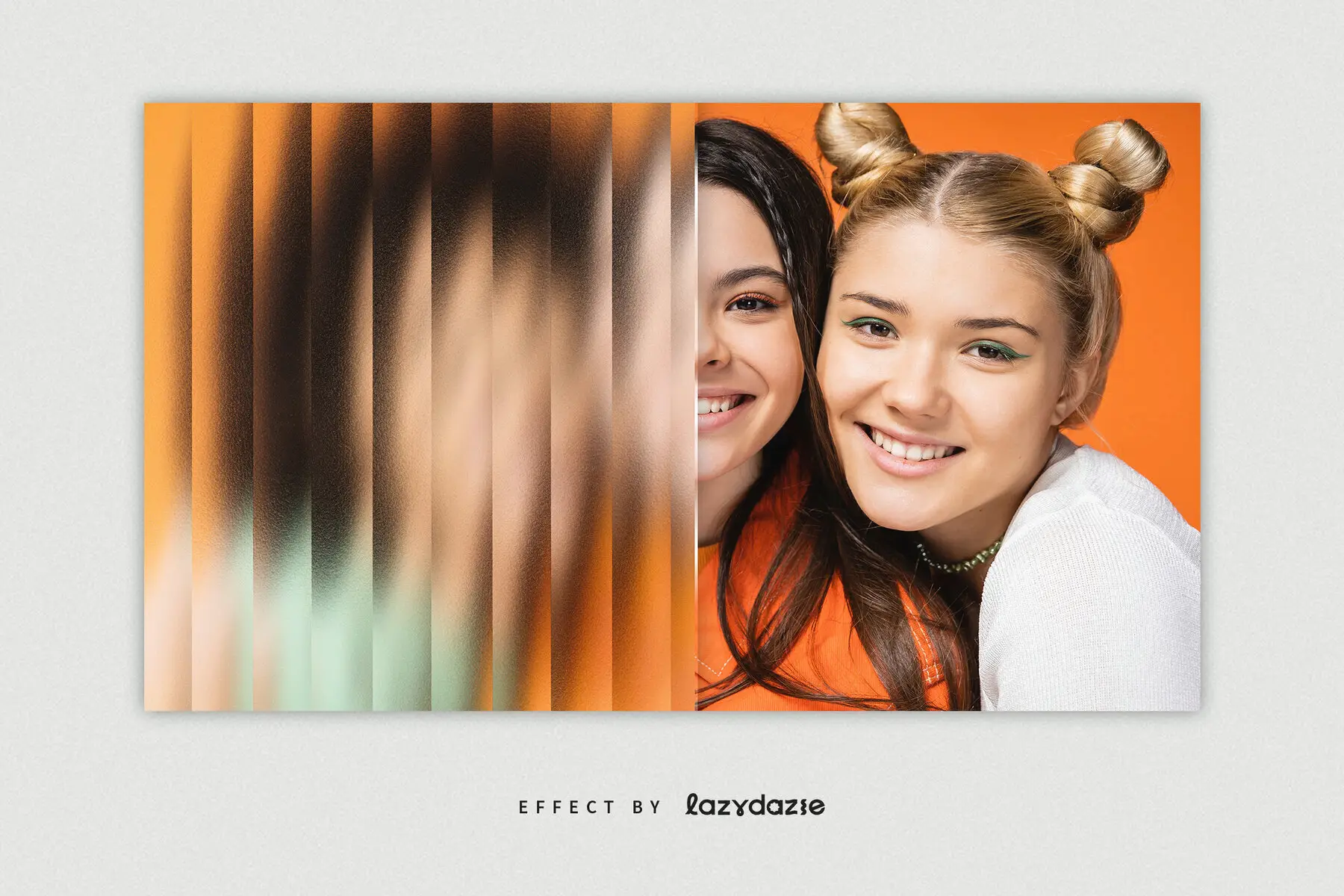 Reeded Glass Texture Image Effect Mockup - YouWorkForThem