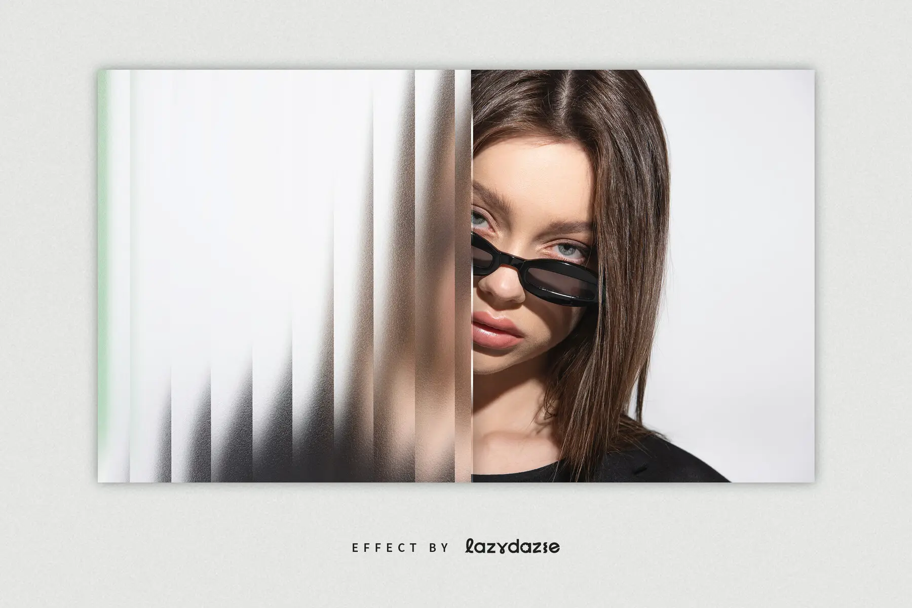 Reeded Glass Texture Image Effect Mockup - YouWorkForThem