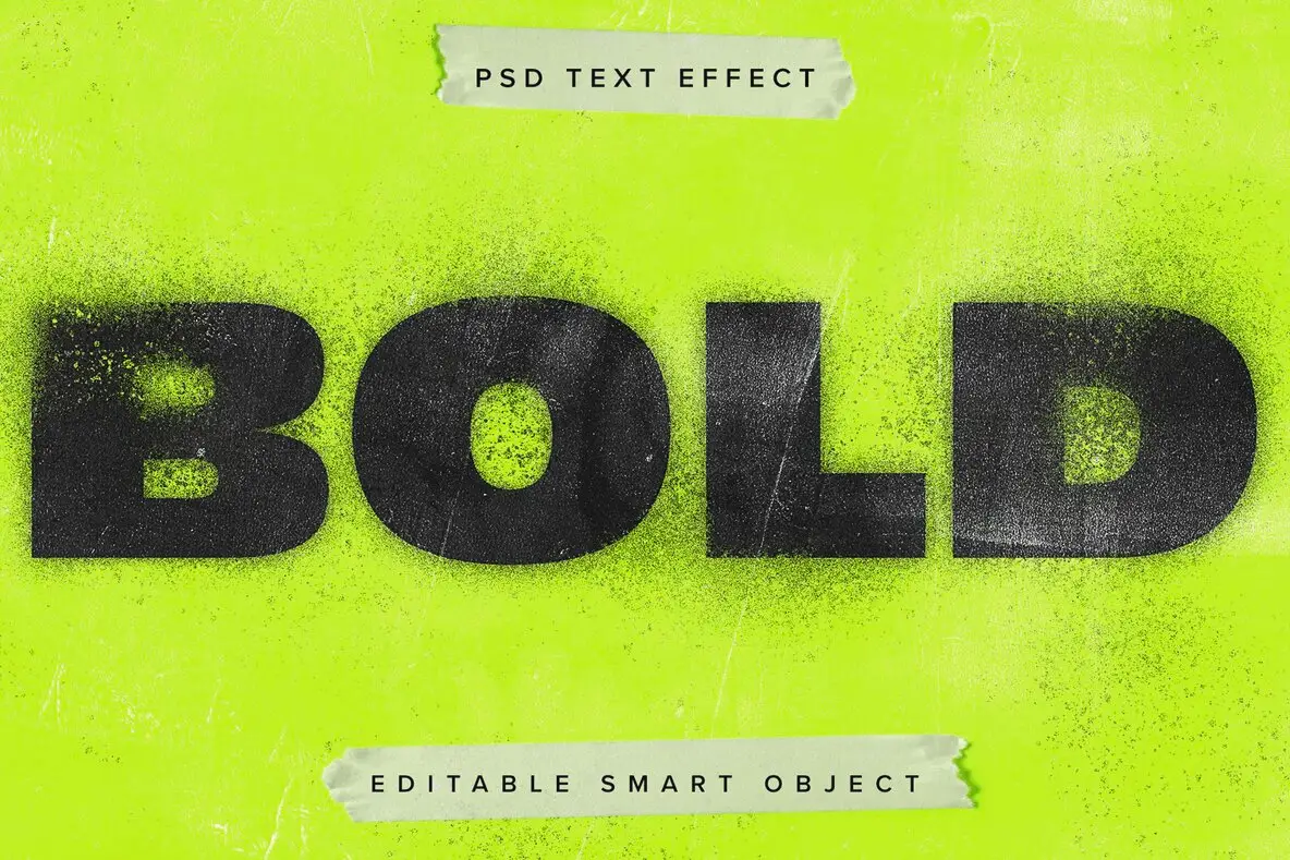 Distressed Text Effect Mockup - YouWorkForThem