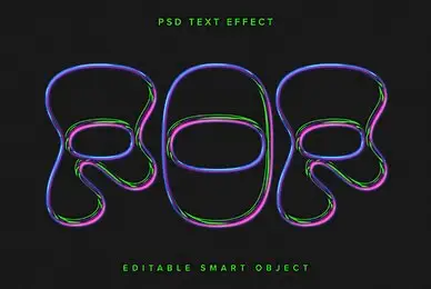 Shiny Chrome Text Effect Mockup - YouWorkForThem