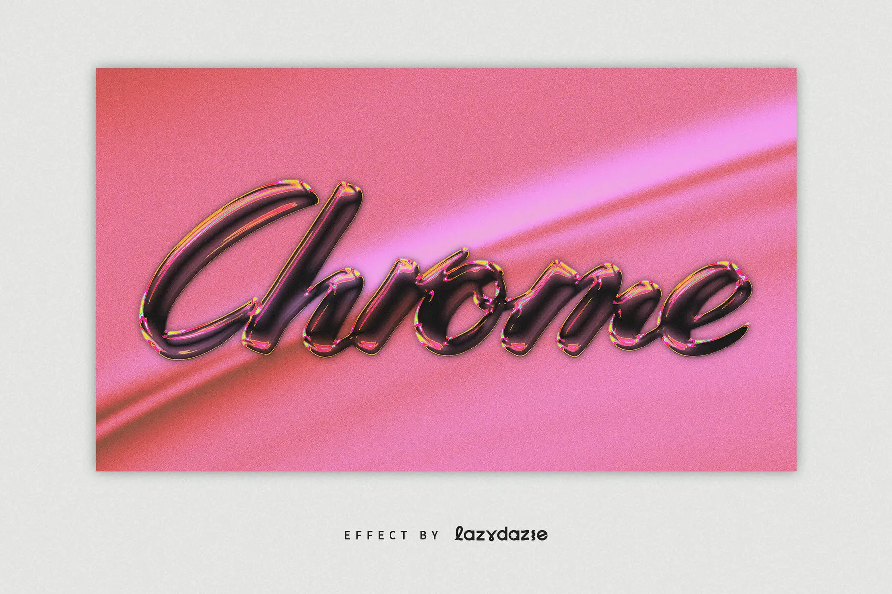 Shiny Chrome Text Effect Mockup - YouWorkForThem