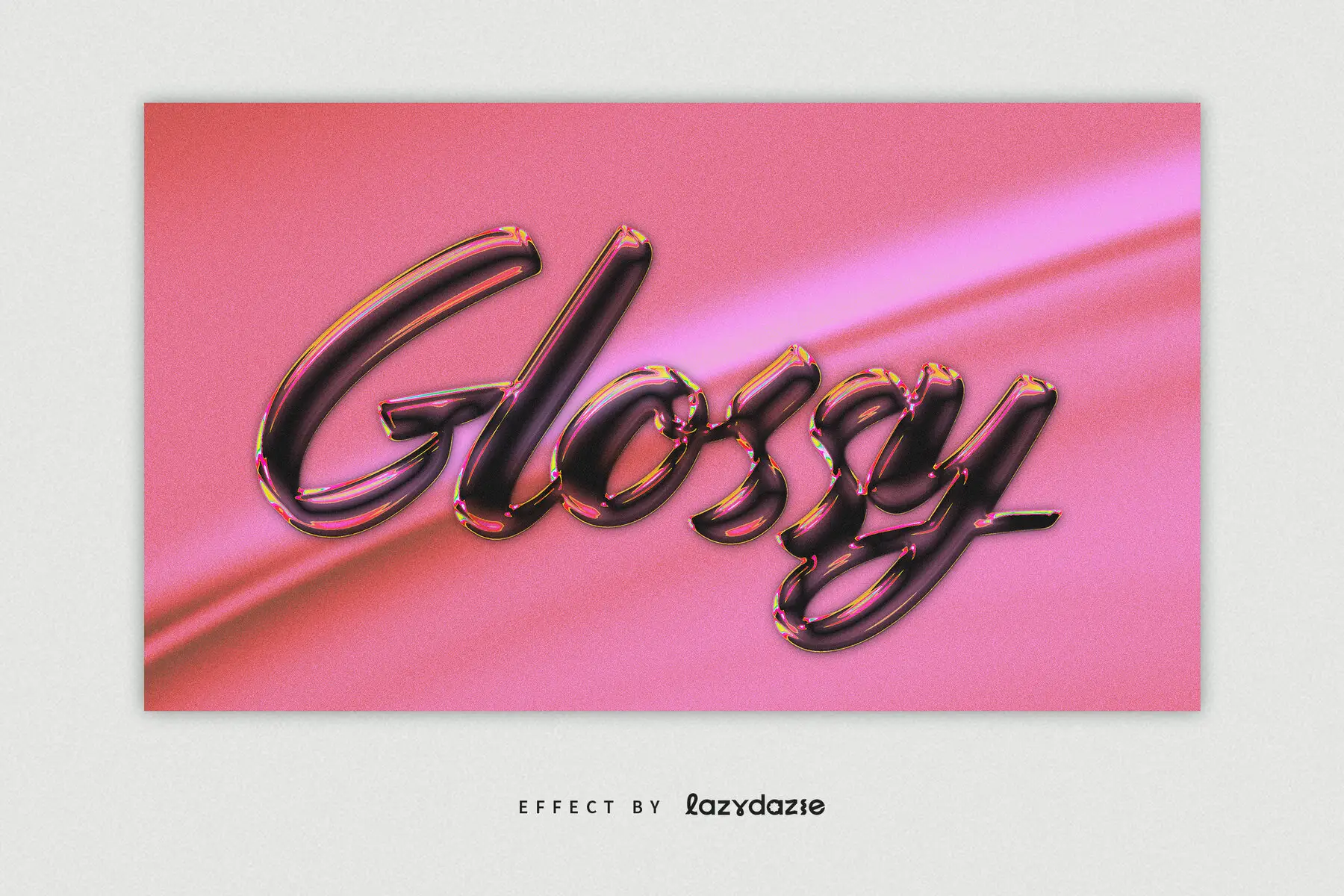 Shiny Chrome Text Effect Mockup - YouWorkForThem