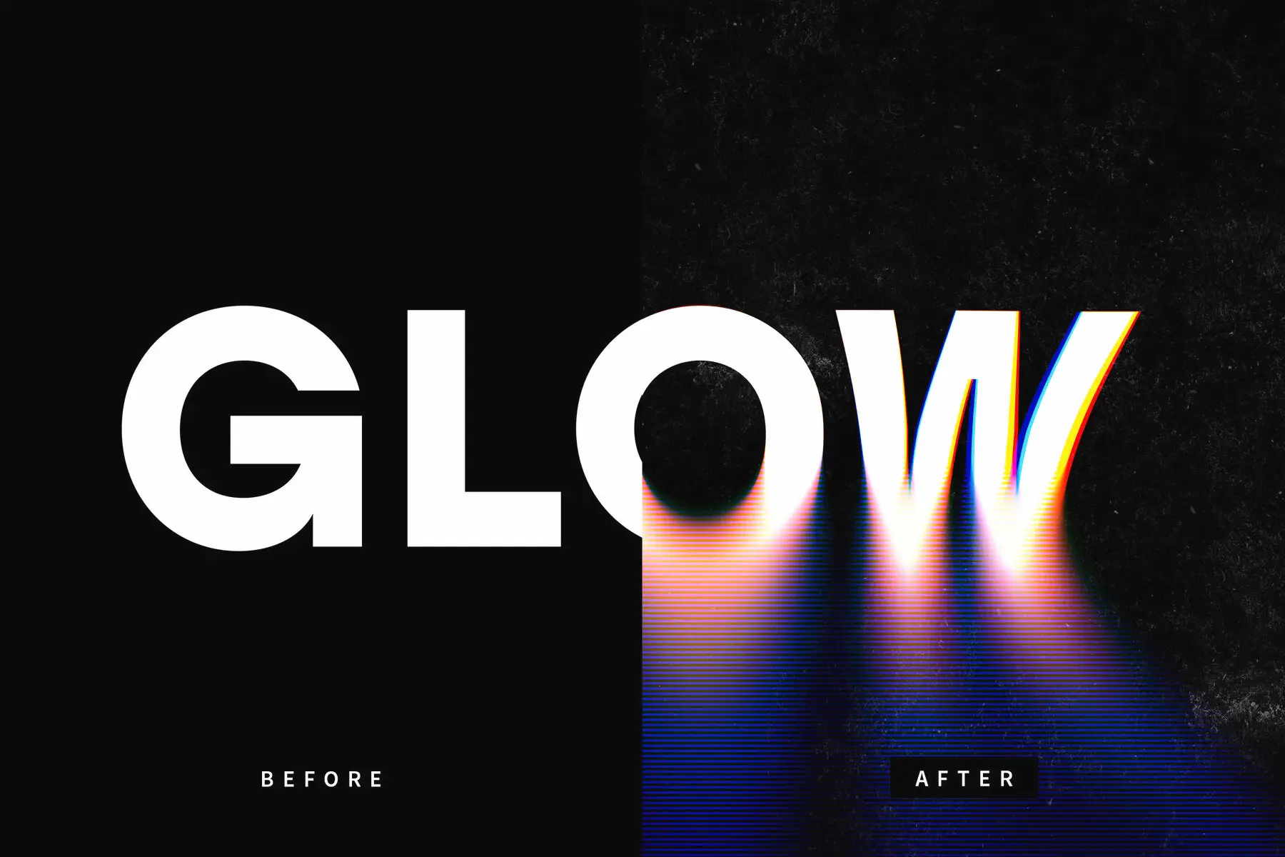 Melting Analog Text Effect Mockup - YouWorkForThem