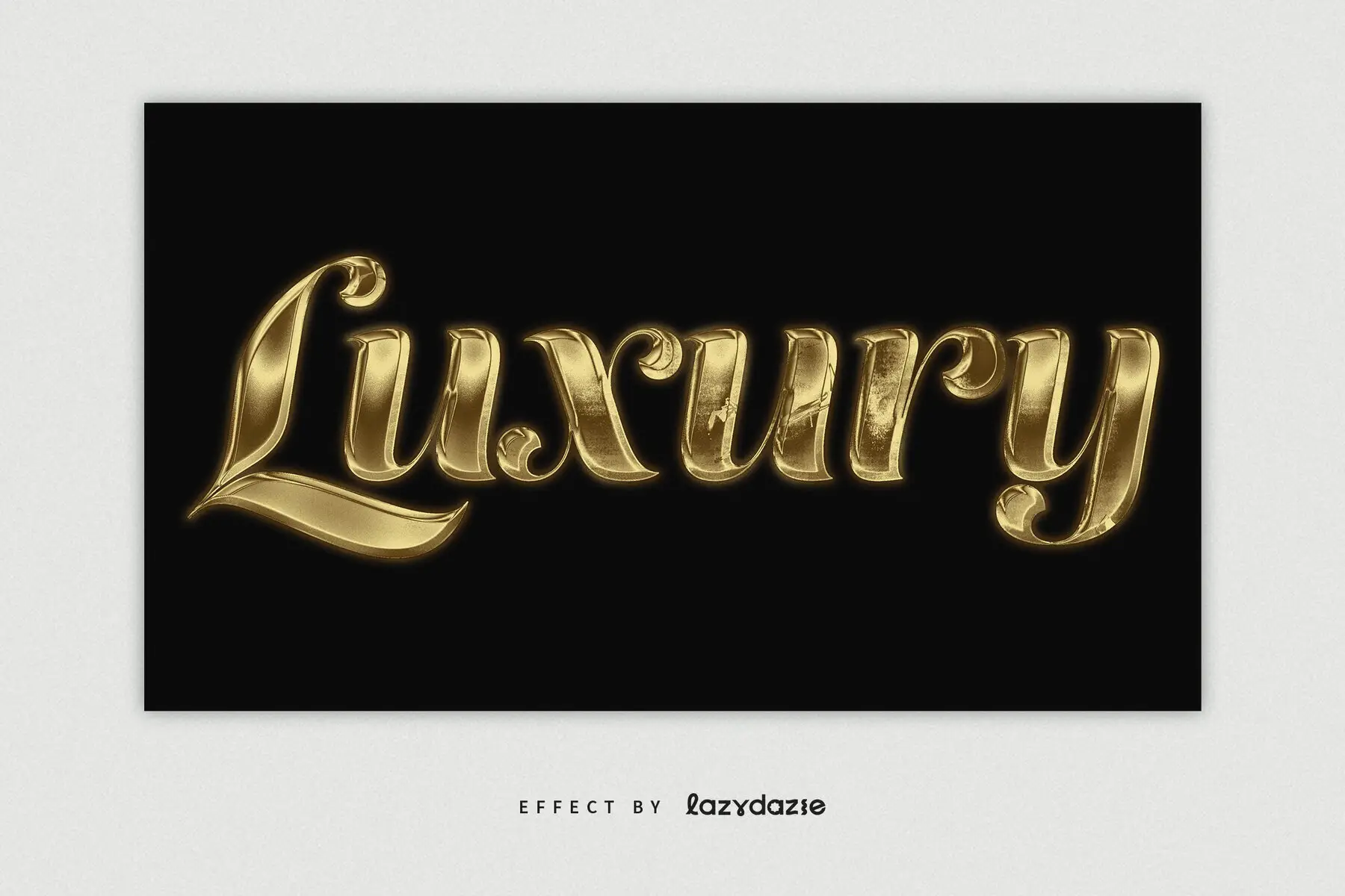 Metallic Gold Text Effect Mockup - YouWorkForThem
