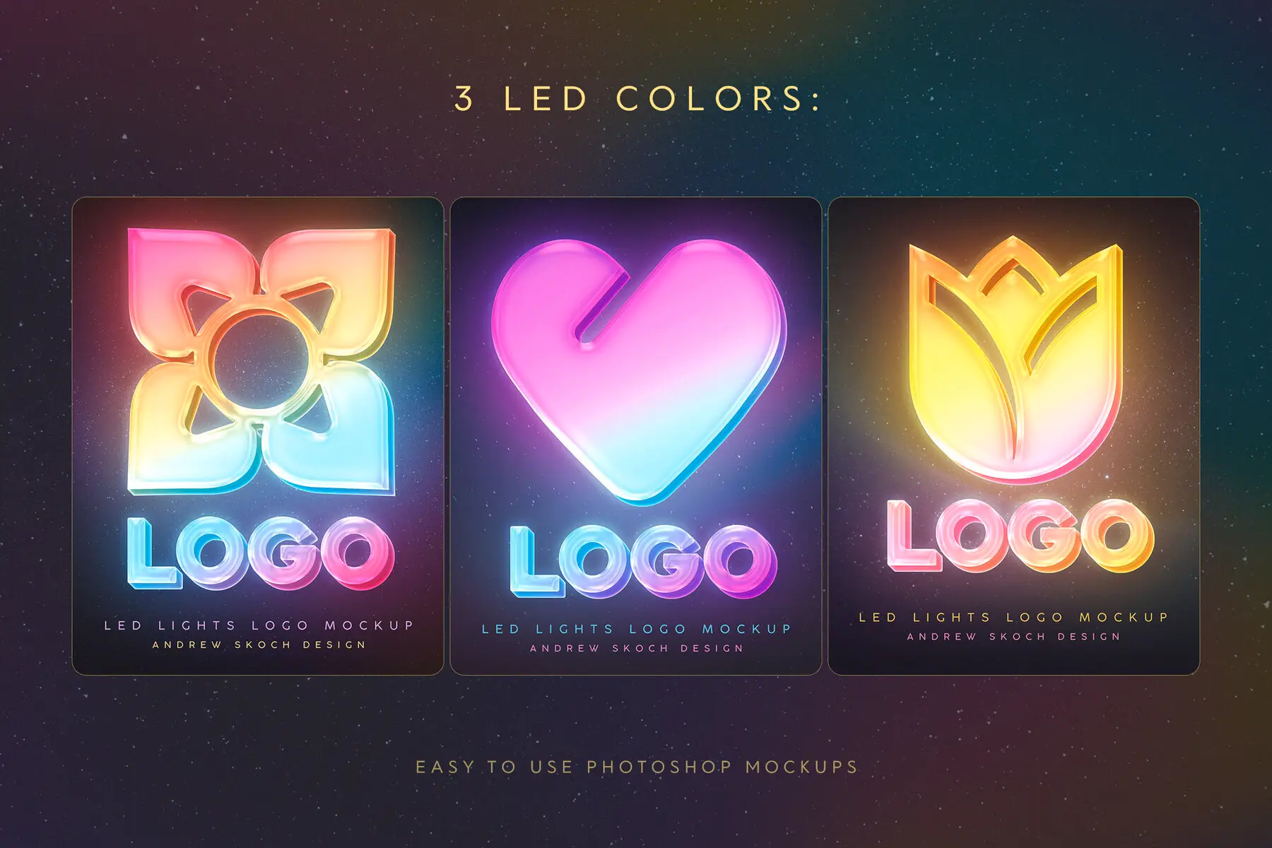 LED Logo Photoshop Mockup - YouWorkForThem