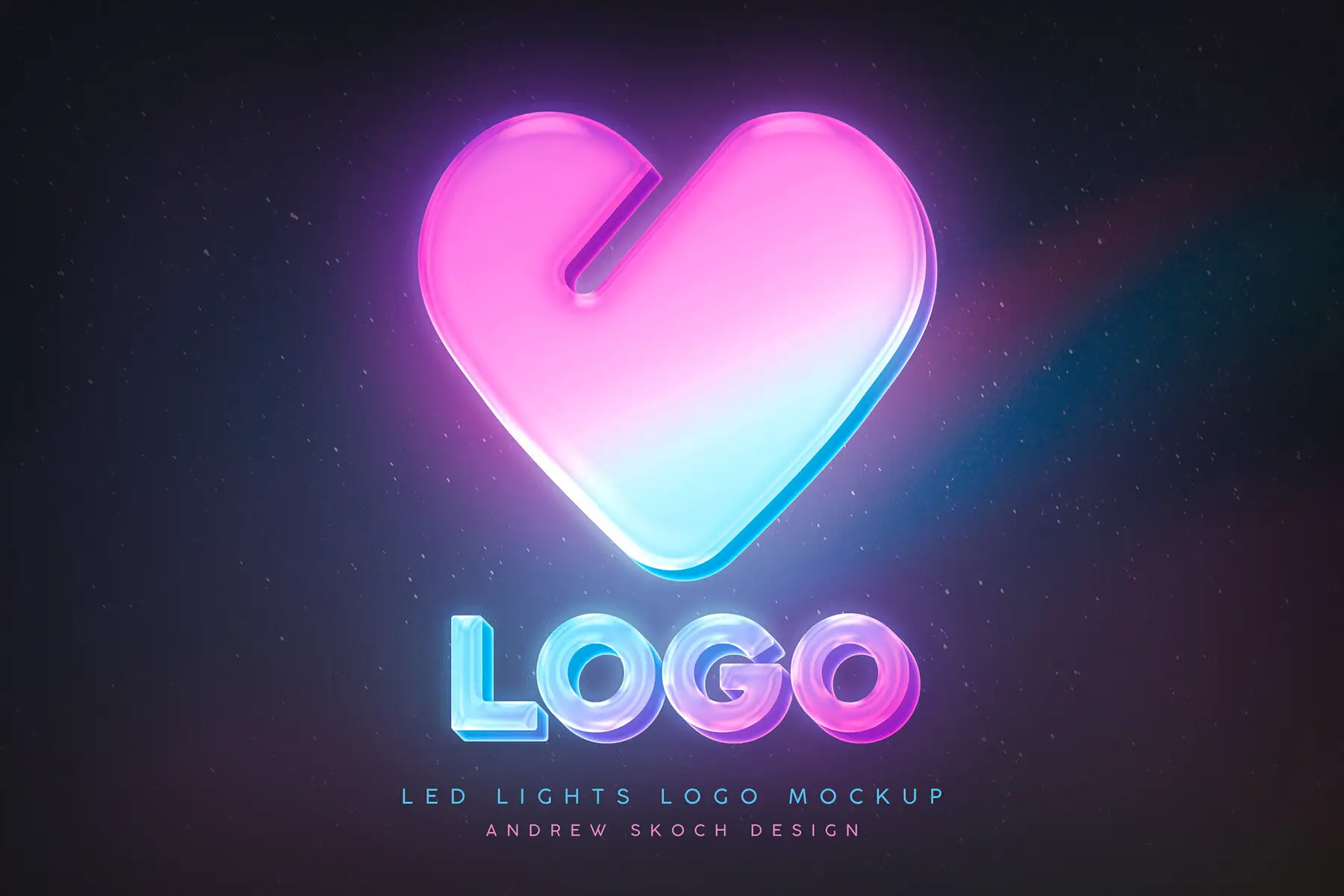 LED Logo Photoshop Mockup - YouWorkForThem