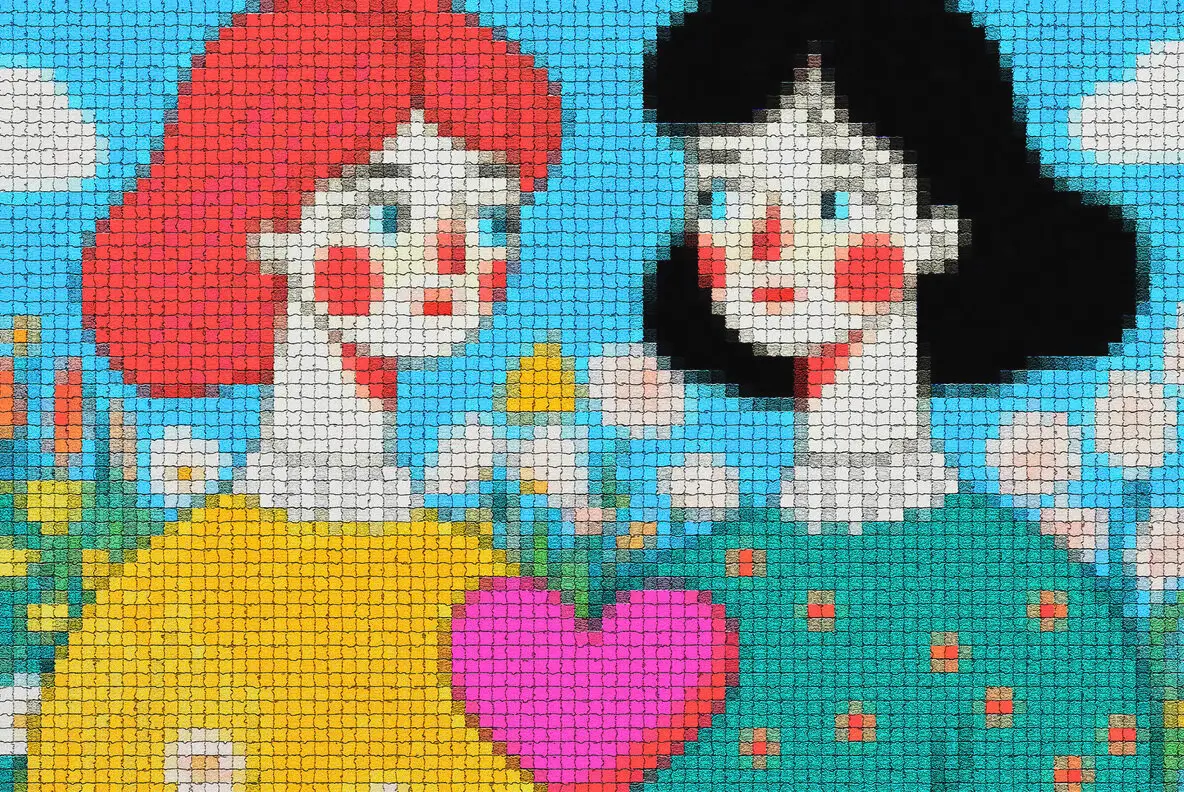 Color Mosaic Template Effect - YouWorkForThem