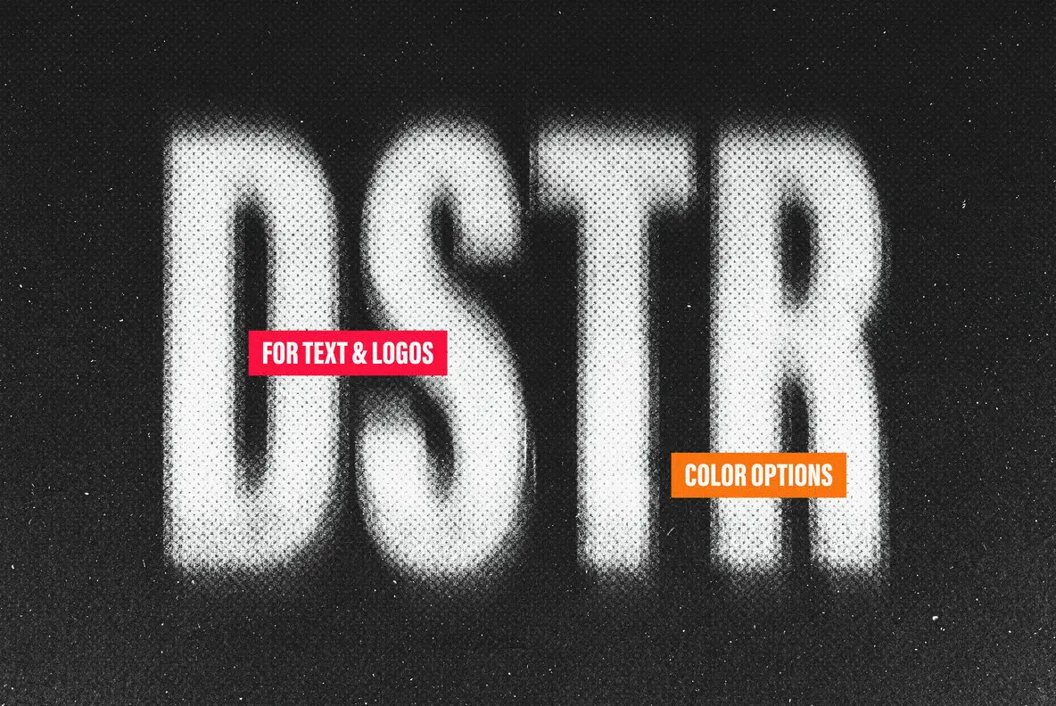Distortion Halftone Text and Graphic Effect - YouWorkForThem