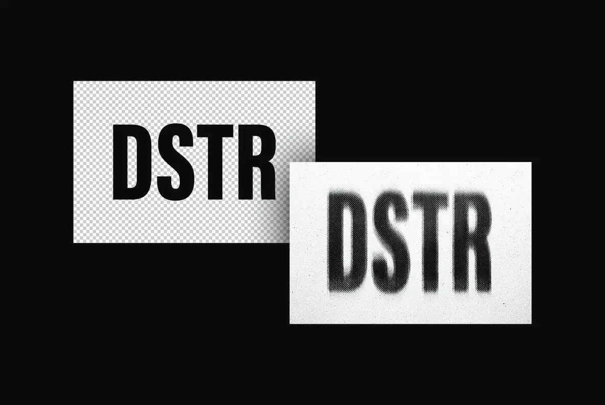 Distortion Halftone Text and Graphic Effect - YouWorkForThem