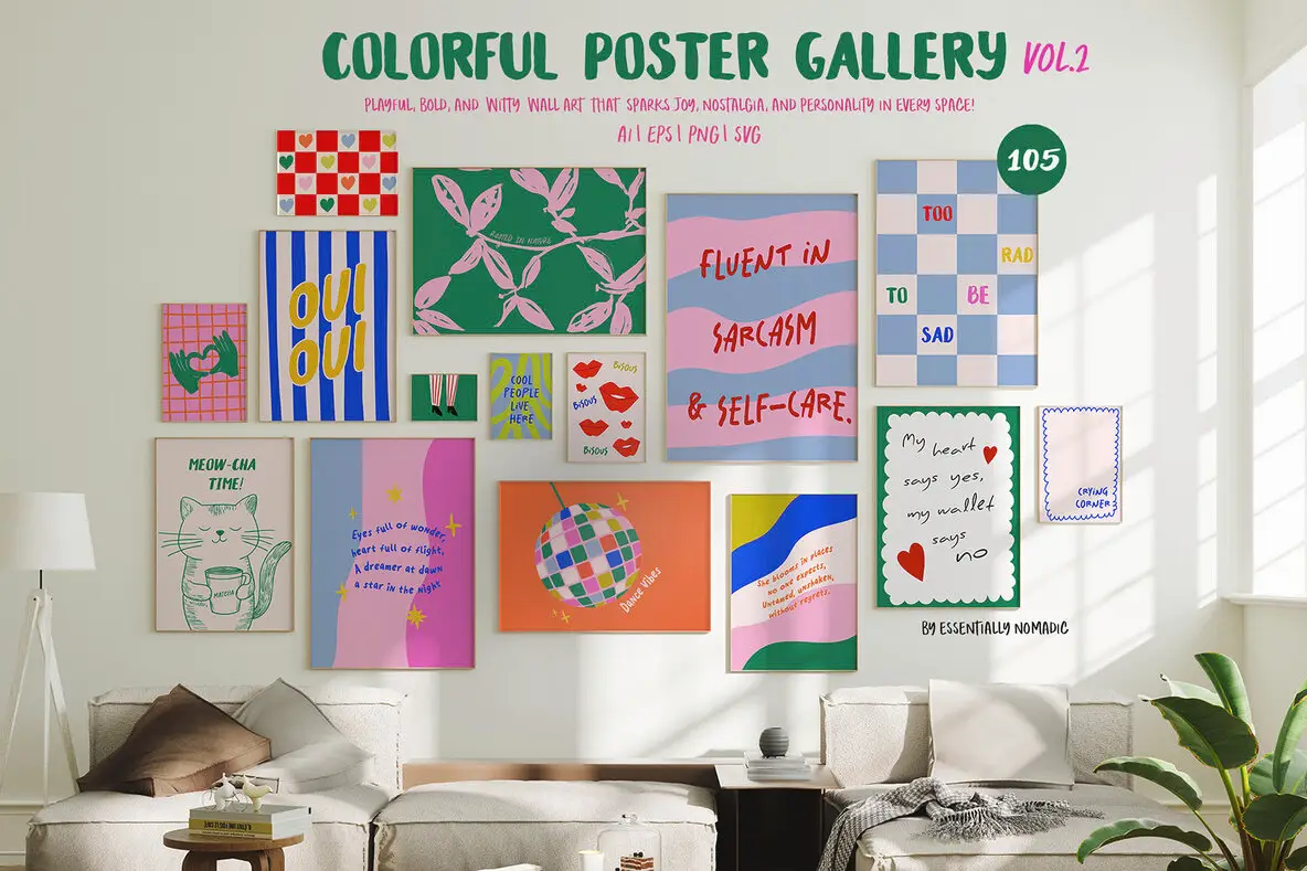 Colorful Posters Funky Witty Quotes Gallery Art Print Graphics ...