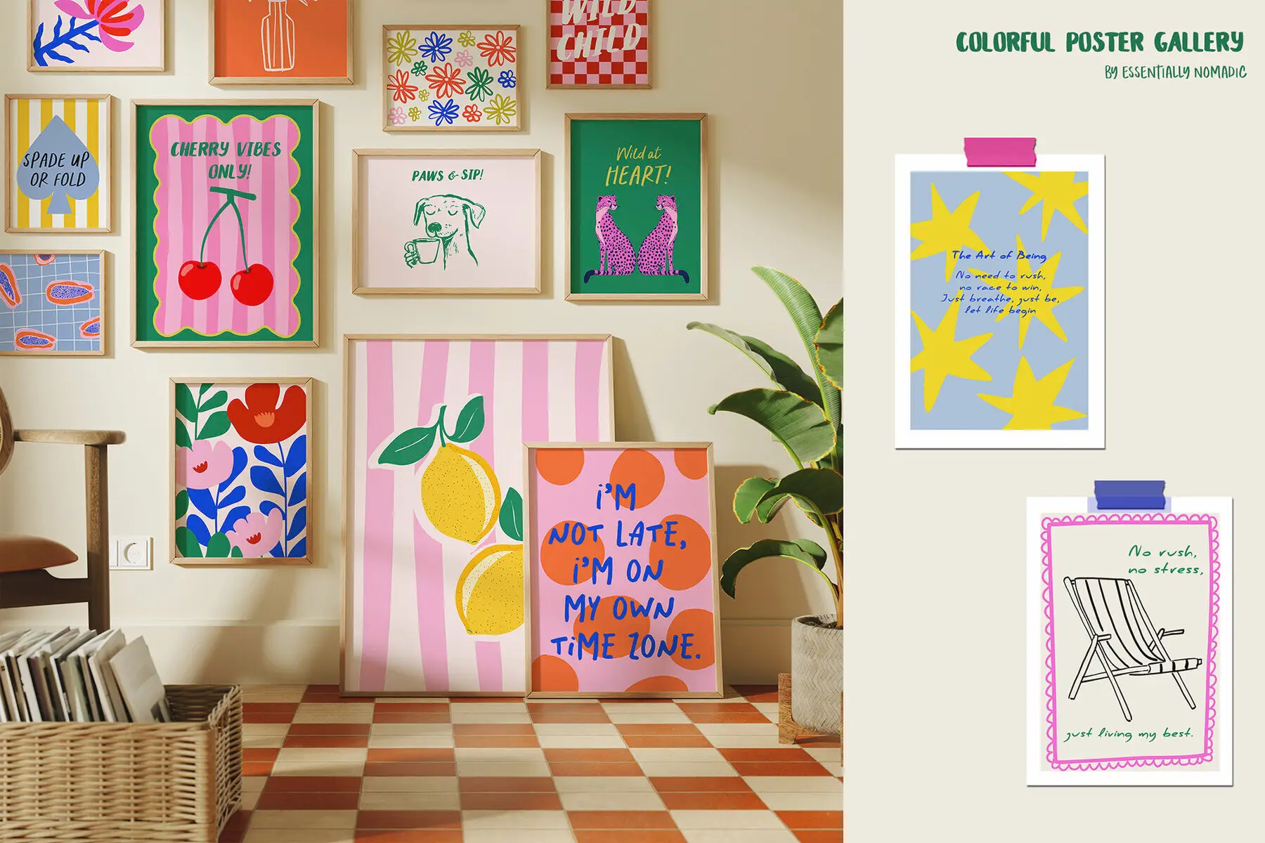 Colorful Posters Funky Witty Quotes Gallery Art Print Illustrations ...