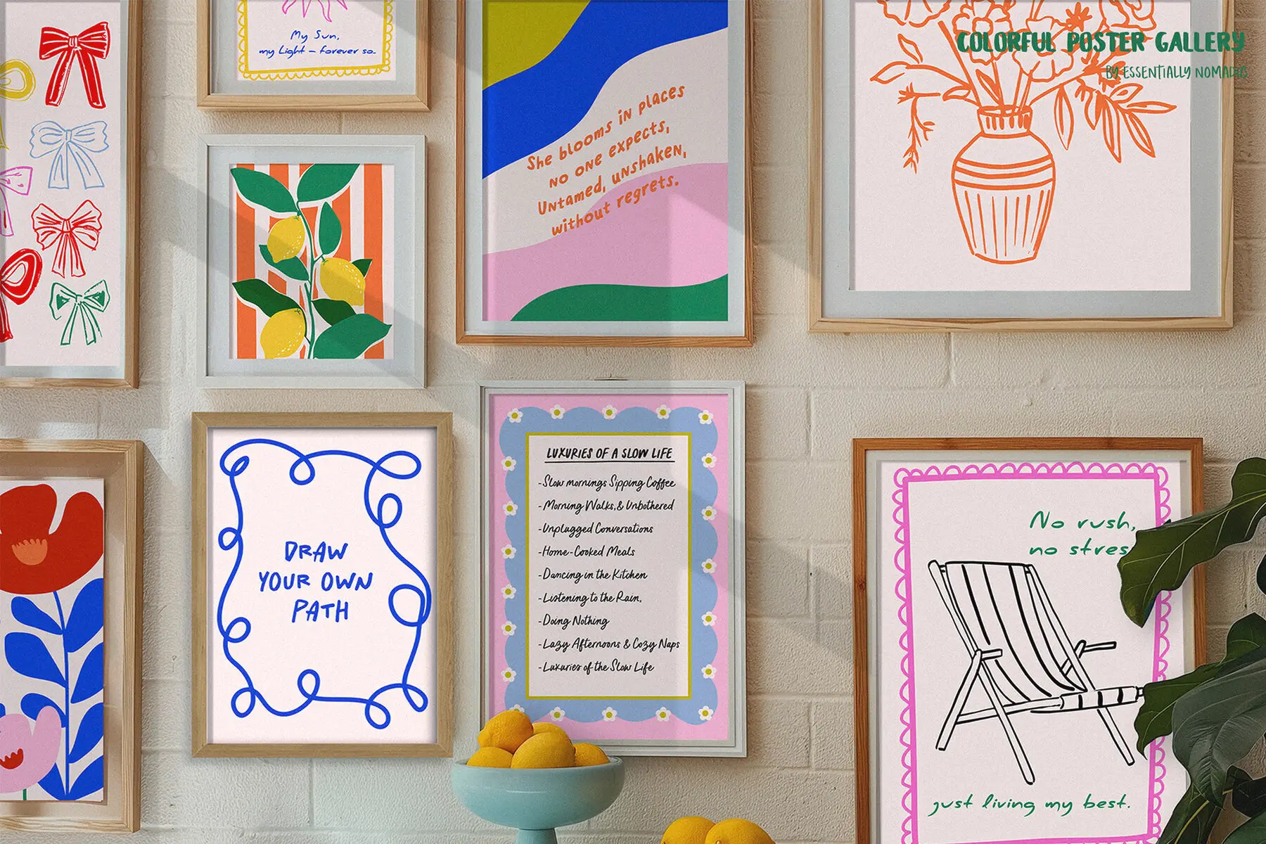 Colorful Posters Funky Witty Quotes Gallery Art Print Illustrations ...