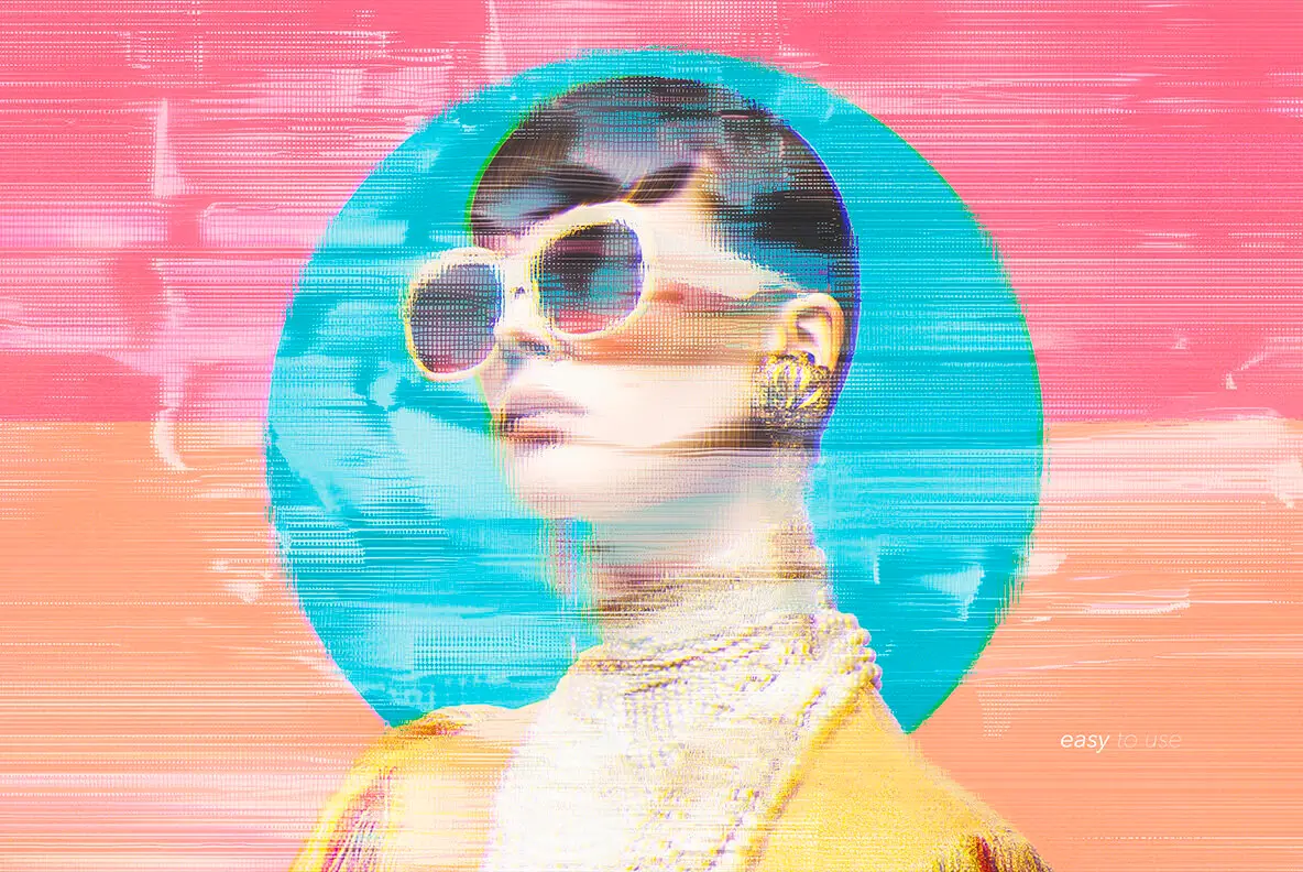 Glitch Distortion Photo Effects - YouWorkForThem