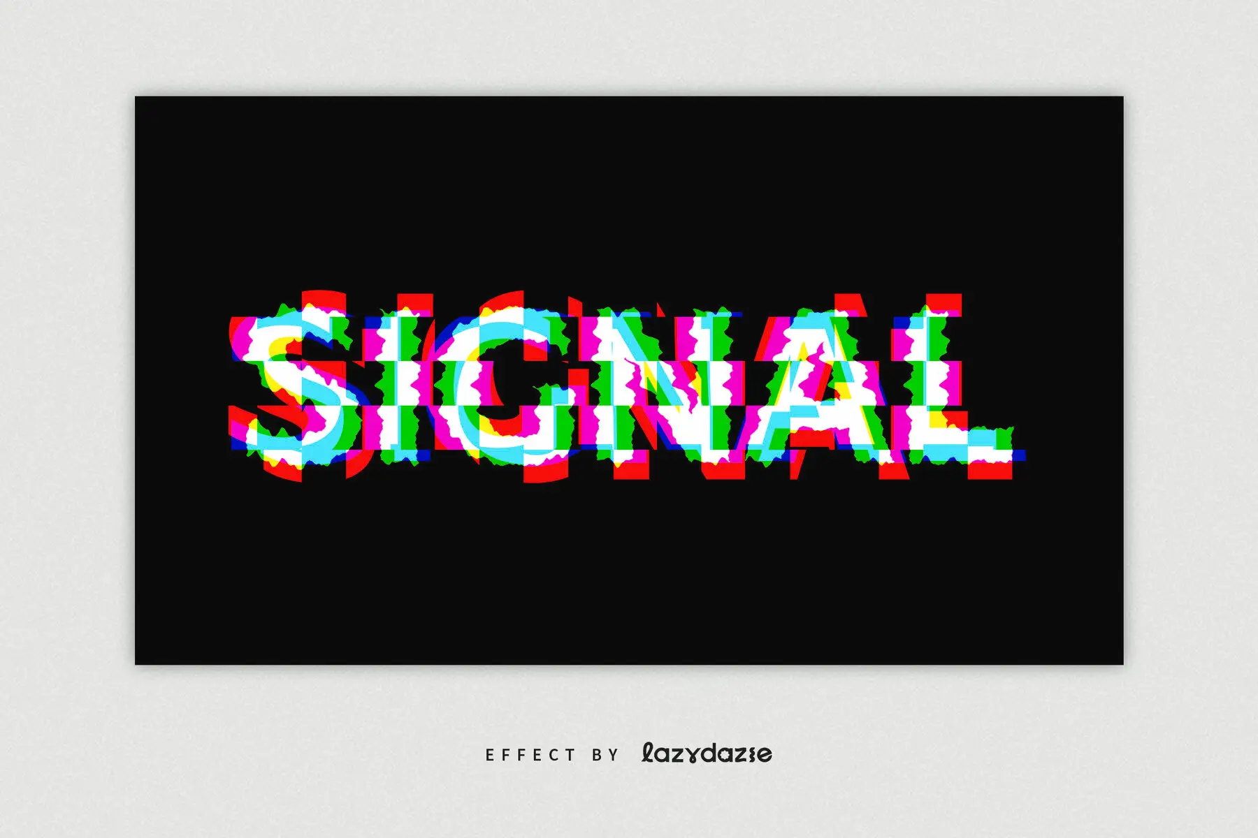 Glitch Text Effect Mockup - YouWorkForThem