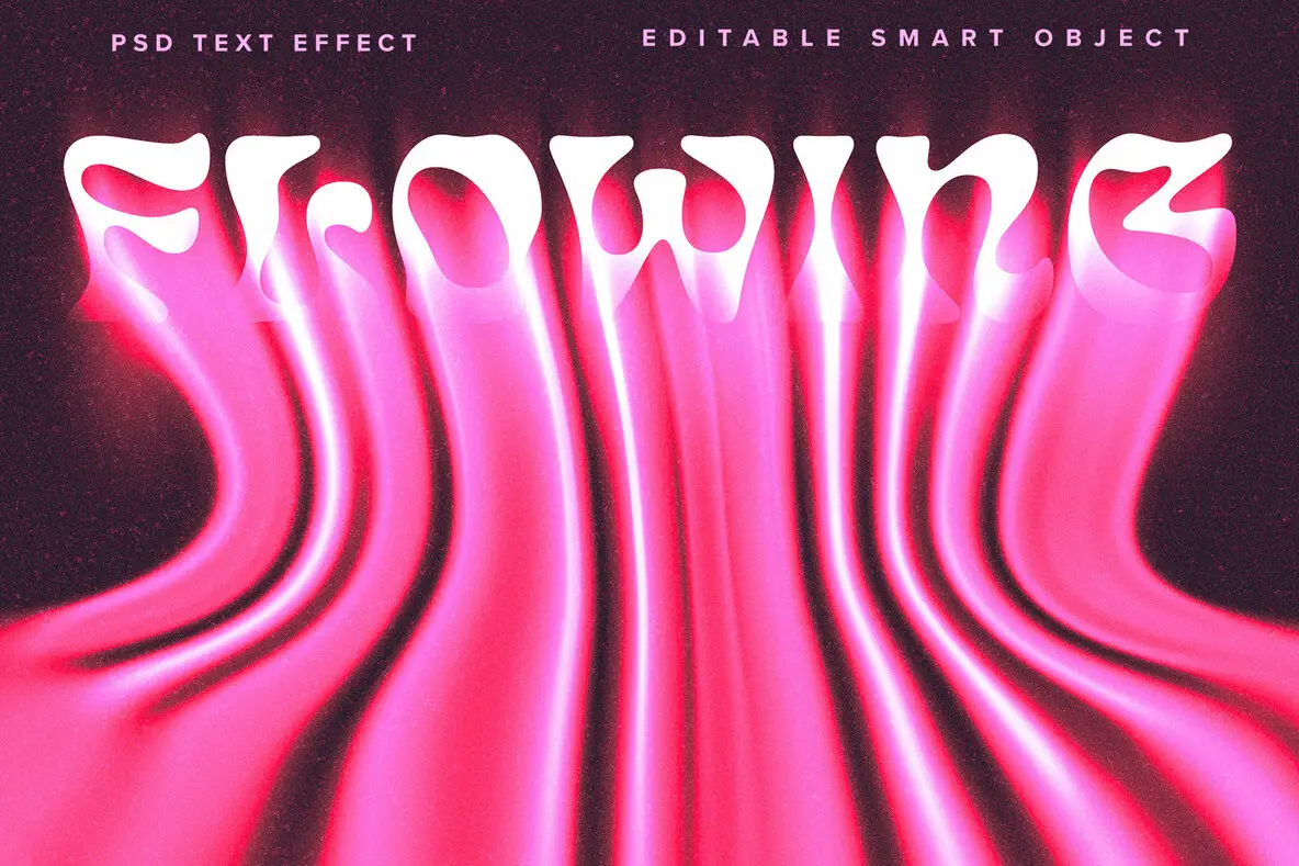 Pink Dissolving Text Effect Mockup - YouWorkForThem