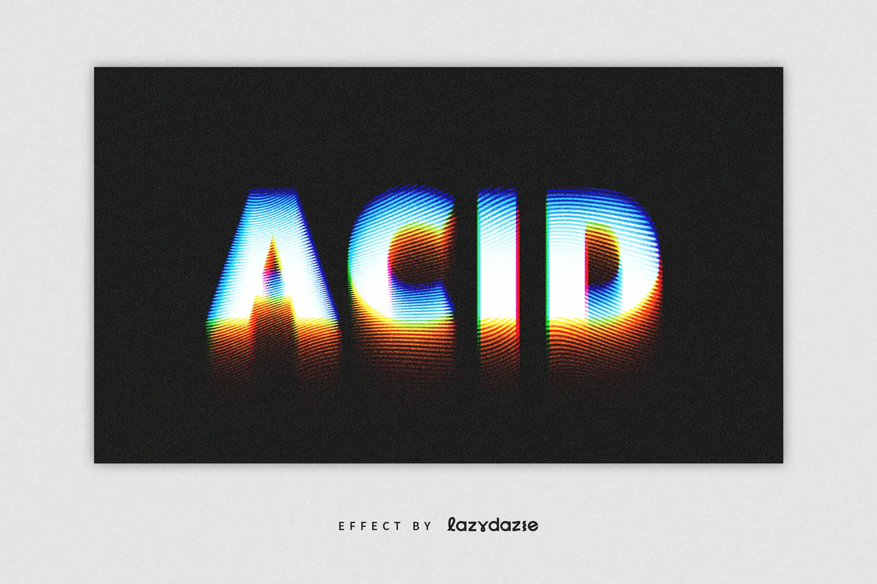 Dissolving Psychedelic Warp Text Effect Mockup - YouWorkForThem