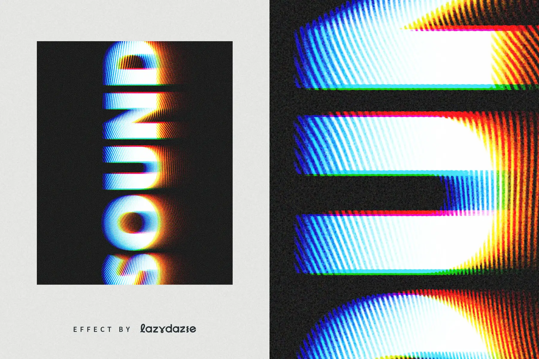 Dissolving Psychedelic Warp Text Effect Mockup - YouWorkForThem