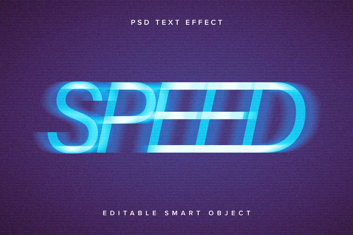 Motion Blur Text Effect Mockup - YouWorkForThem