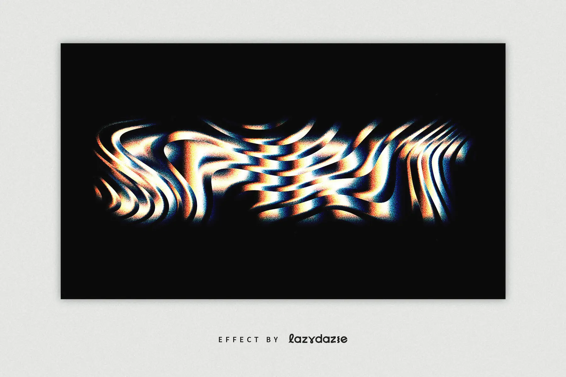 Colourful Distorted Text Effect Mockup - YouWorkForThem